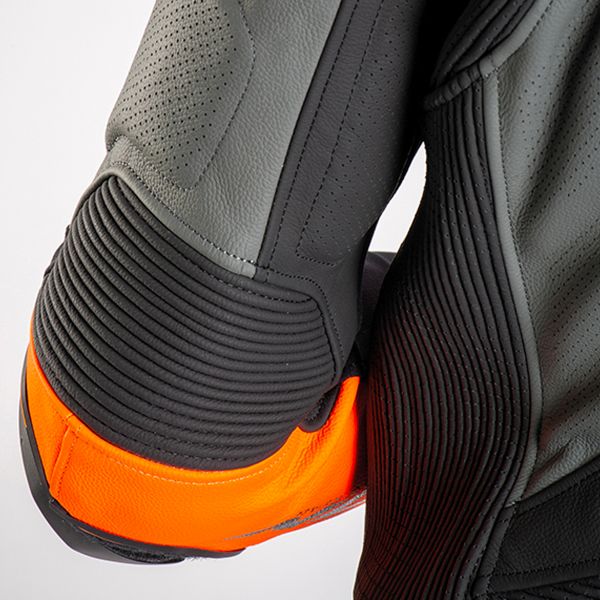 Motorcycle jacket Ixon Vendetta Jacket Evo Black Anthracite Orange ...