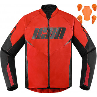 Motorcycle jacket ICON Hooligan Jacket Red ready to ship | iCasque.co.uk