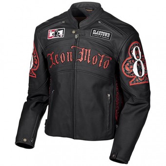 Motorcycle jacket ICON Daytona DMH Vintage Black in stock | iCasque.co.uk
