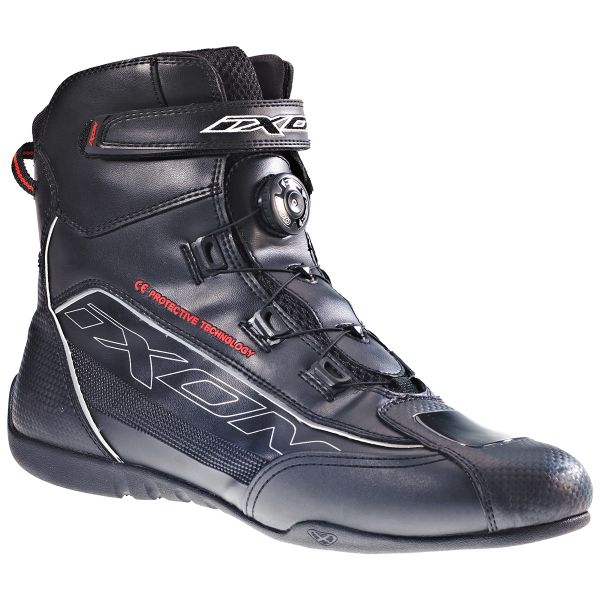 Motocycle shoes Ixon Reactor Black Red ready to ship | iCasque.co.uk