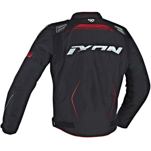 Motorcycle jacket Ixon Zephyr HP Black White Red at the best price ...