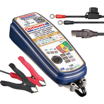 Battery charger Tecmate Optimate 4 Quad Program in stock | iCasque.co.uk